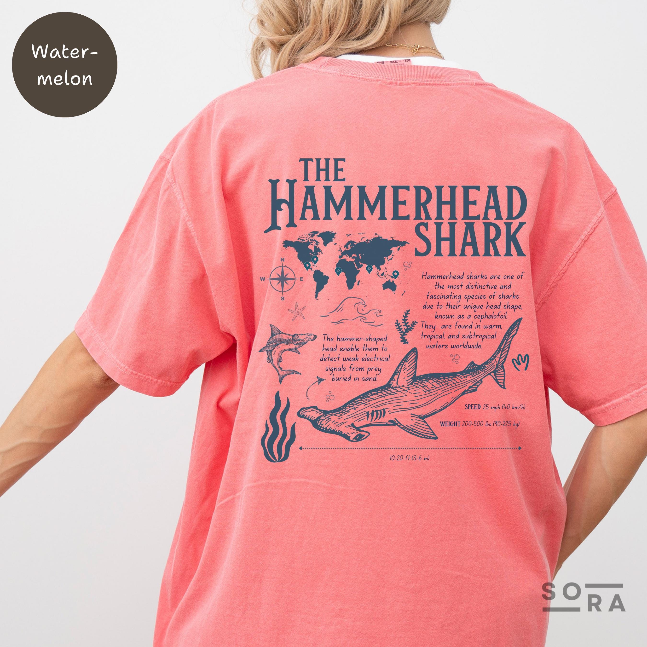 Comfort Colors Vintage Hammerhead Biology Facts Shirt, Shark Hammerhead ...