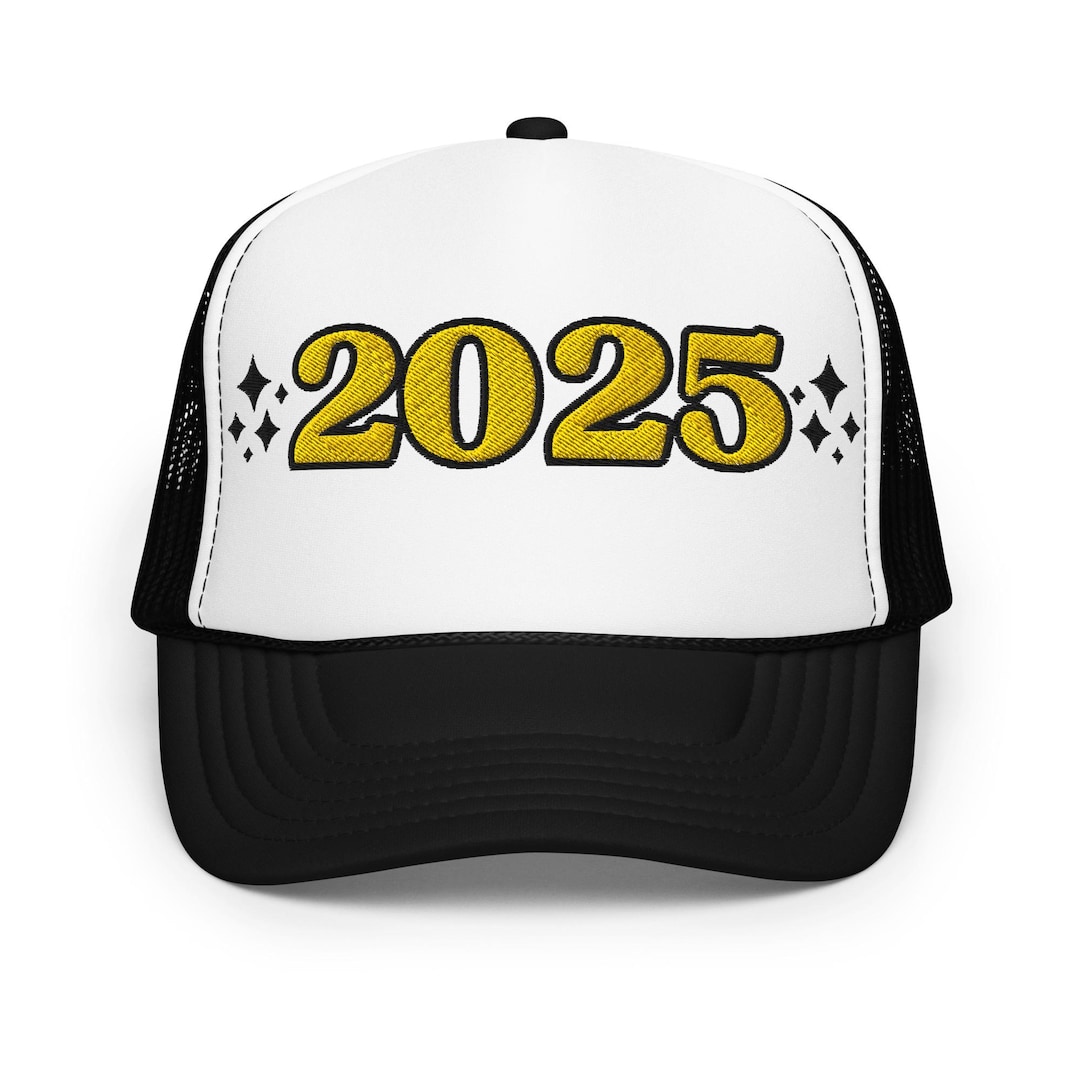 Embroidered 2025 Trucker Hat, New Years Hat, New Years Eve Hat, New ...