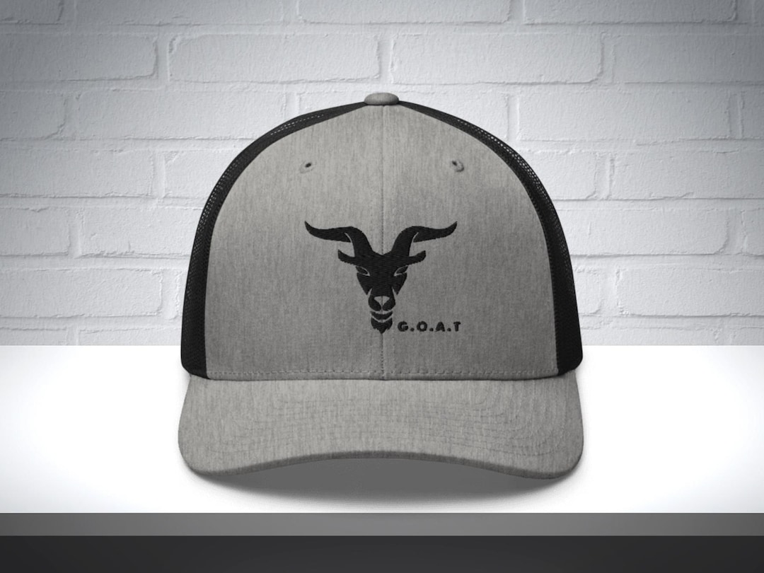 Embroidered Mountain Goat Hat, Goat Hat, Mountain Goat Gift, Goat Lover ...
