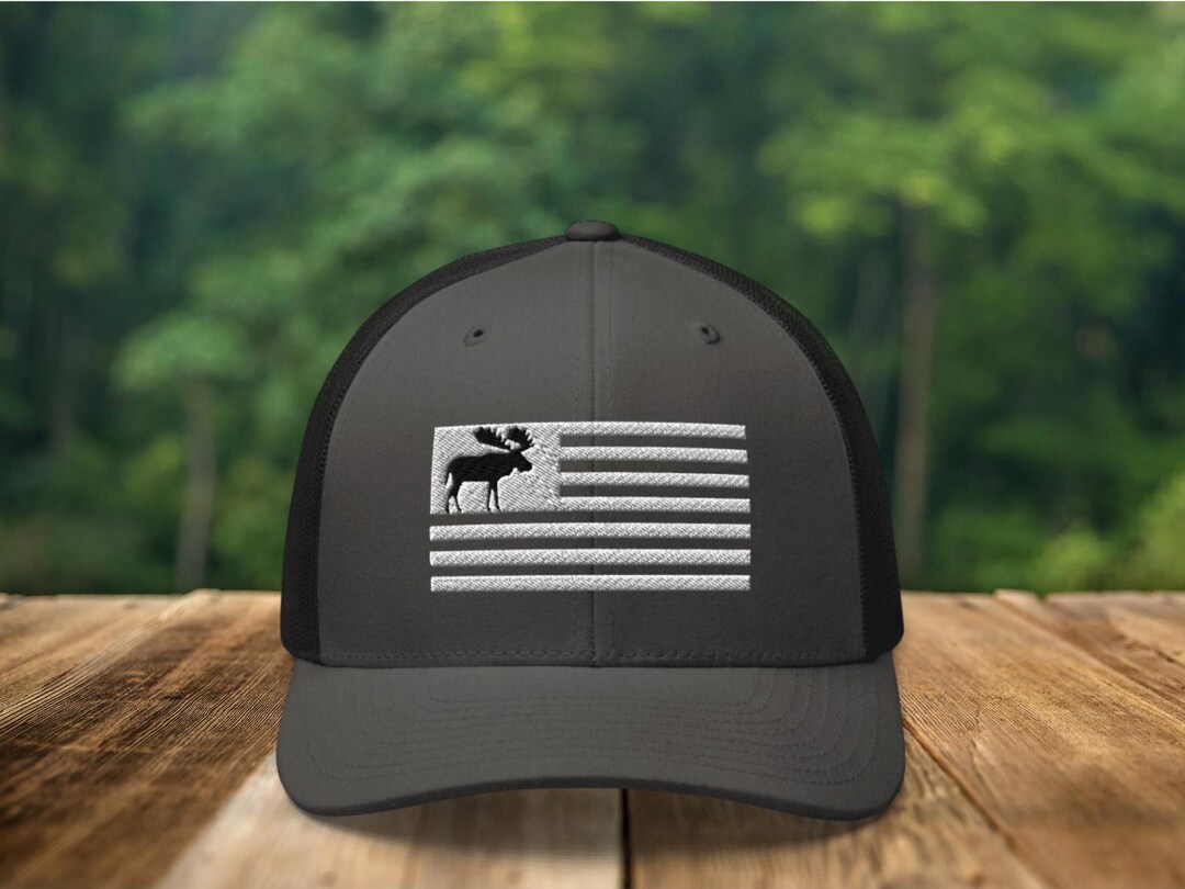 Embroidered Moose Hunting Hat, Moose Hat for Him, Moose Hunt Hat, Mens ...