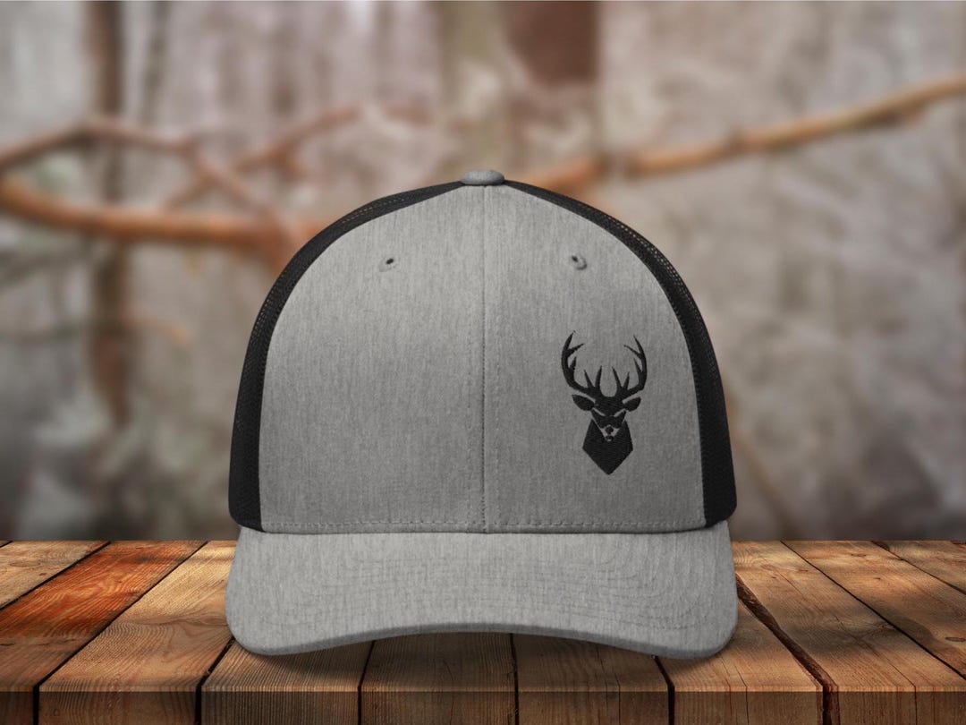 Embroidered Deer Hunting Hat, Hunting Deer Trucker Hat, Deer Hunting ...