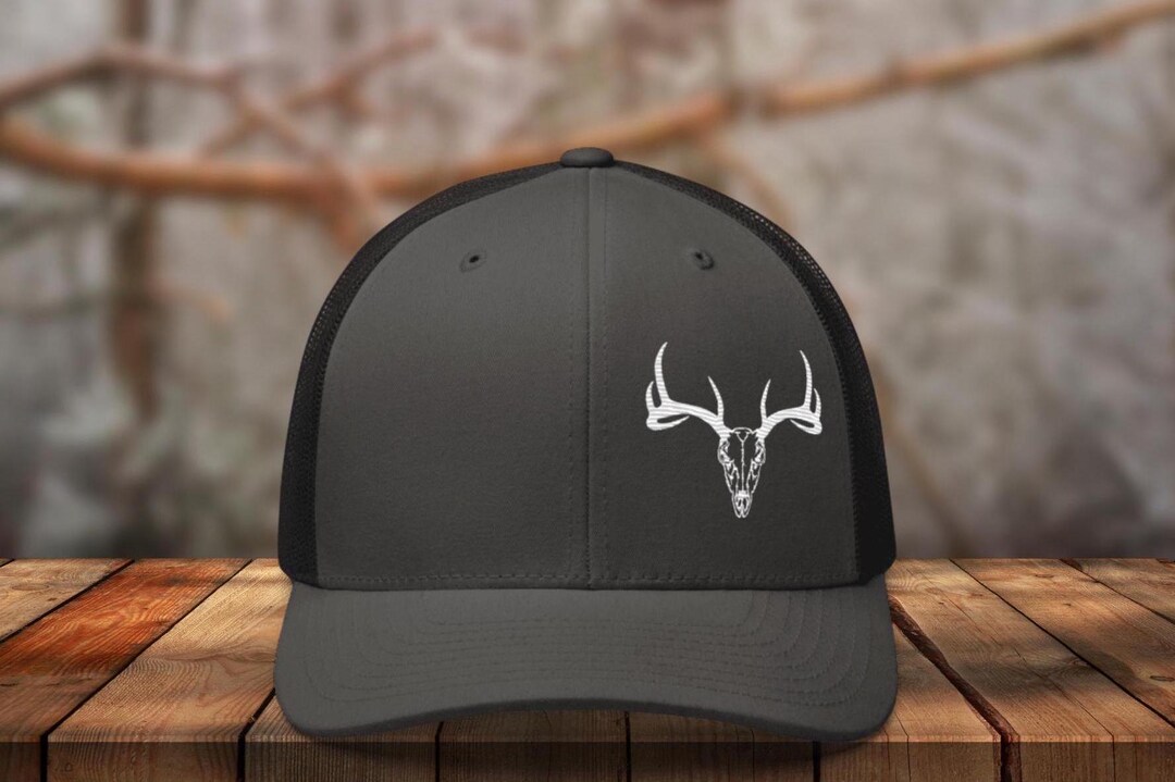 Embroidered Deer Hunting Hat, Hunting Deer Trucker Hat, Deer Hunting ...