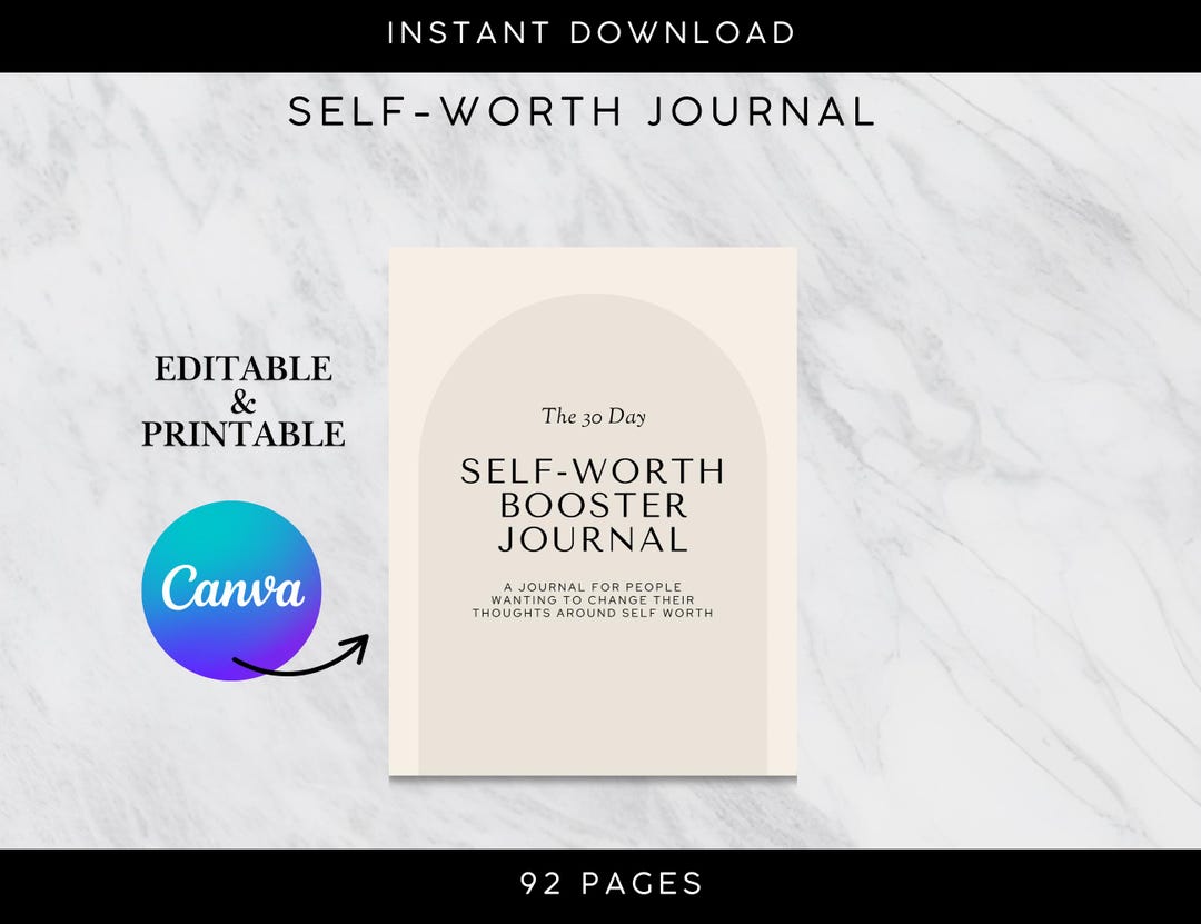 Self Worth Worksheets for Building Self Esteem and Self Confidence ...