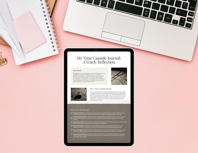 Time Capsule Journal Template, Printable Memory Planner, Keepsake for ...