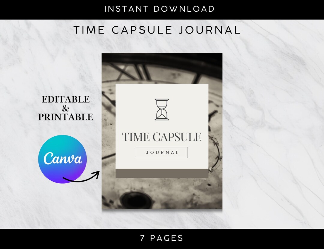 Time Capsule Journal Template, Printable Memory Planner, Keepsake for ...