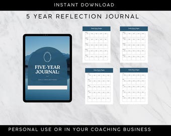 Printable PDF One Line A Day 5 Year Memory Journal 366 Pages Book to ...