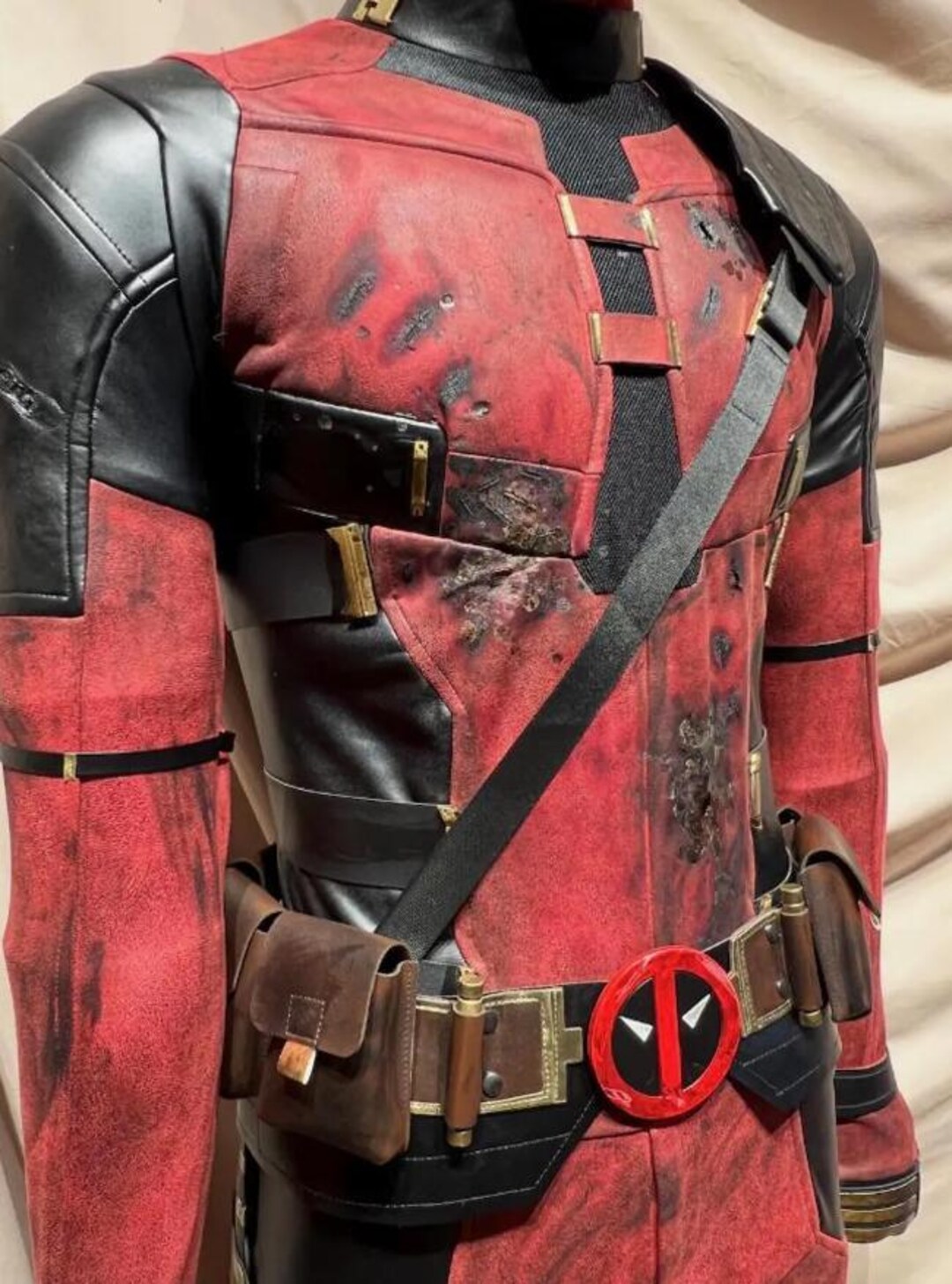 Handmade Deadpool Jumpsuit Cosplay Costume Damaged Version - Etsy