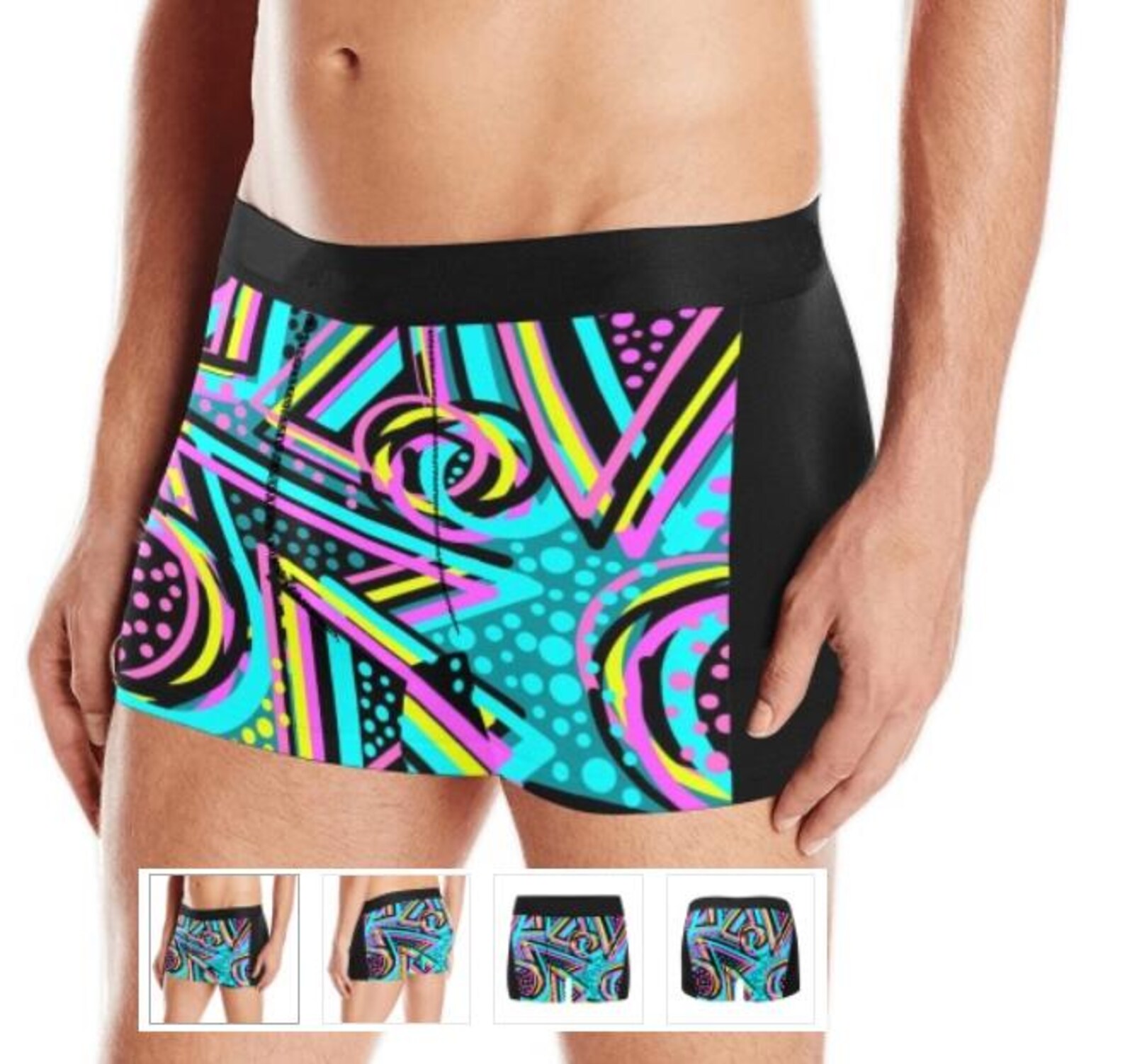 Men's 80s Print Boxer Briefs - Etsy