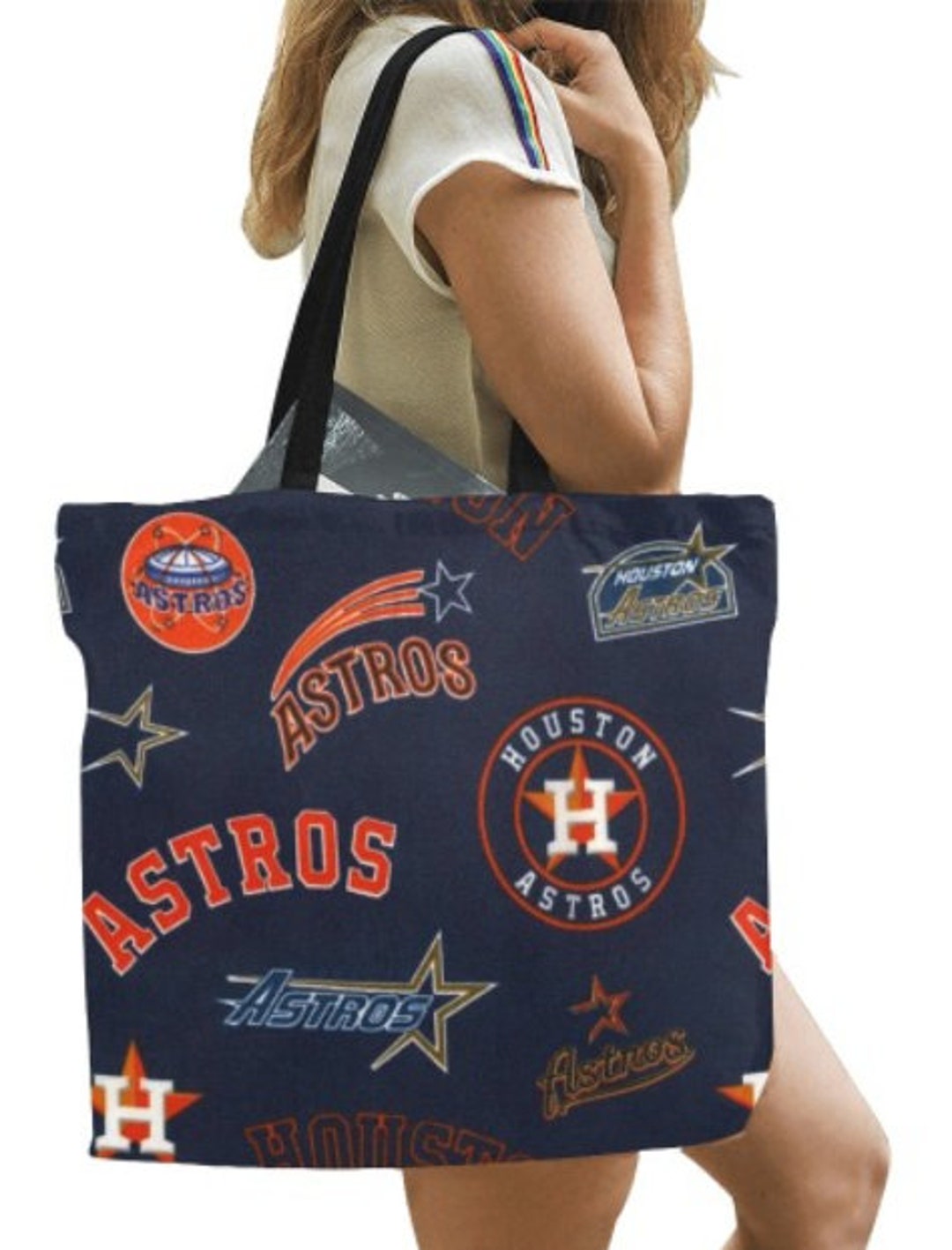 Houston Astros Team Print Large Canvas Tote Bag - Etsy