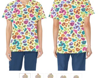 Leopard Scrub Top - Etsy