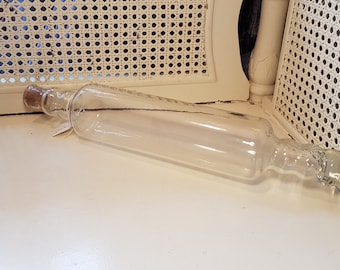 BLUE ONION Glass Rolling Pin With Wood Handles - Etsy