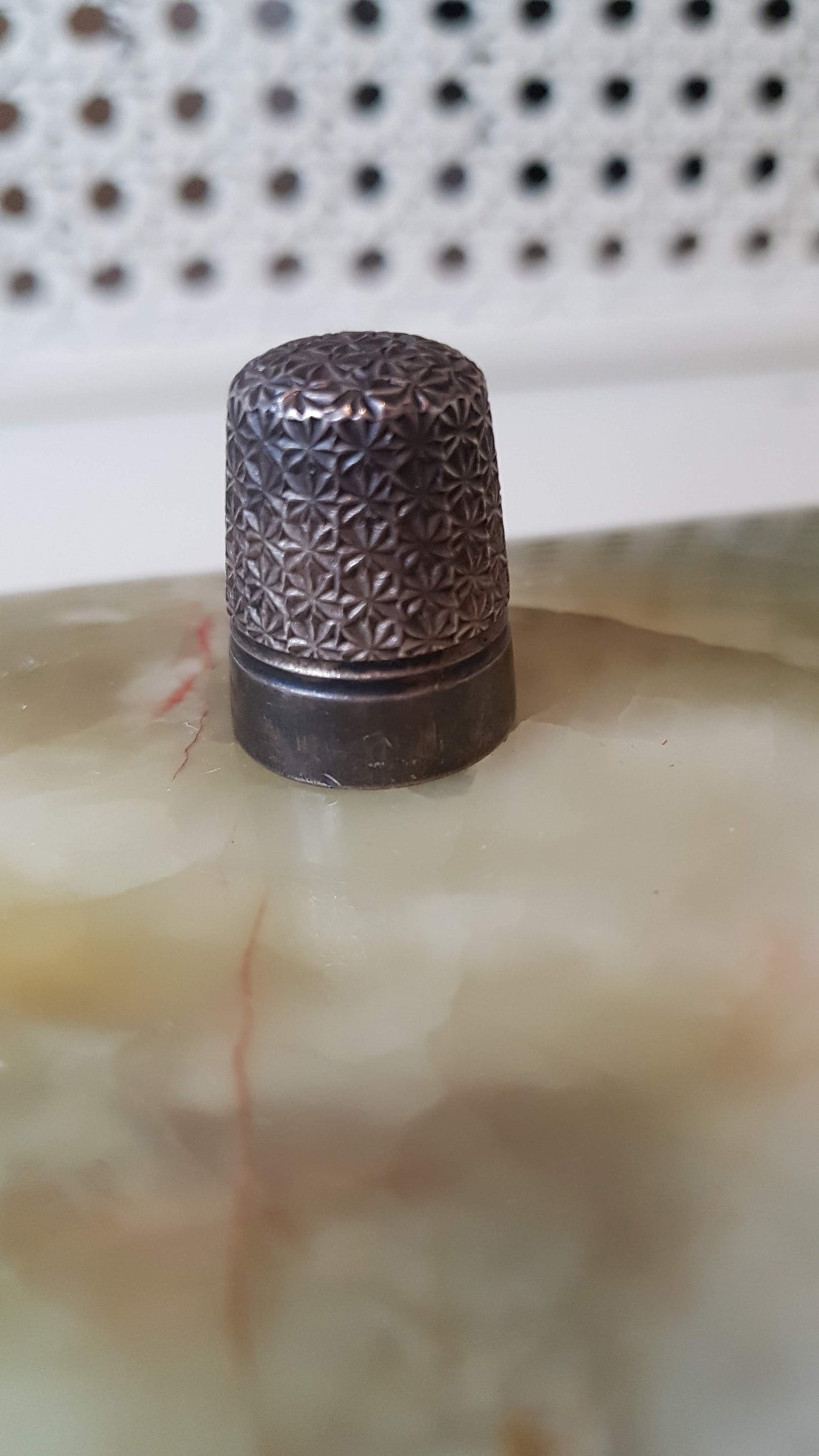 Silver and Steel Thimble 'dorcas' by Charles Horner-late 1800s Size 8 ...
