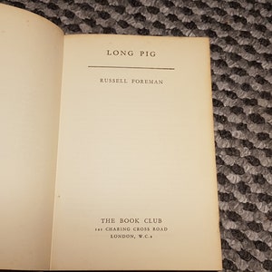 Vintage Book : Long Pig by Russell Foreman 1960 - Etsy