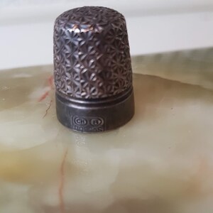 Silver and Steel Thimble 'dorcas' by Charles Horner-late 1800s Size 8 ...