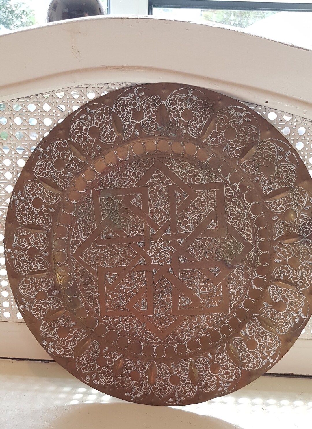 Vintage Brass Wall Plate Arabic Design Decorative Wall Plate - Etsy