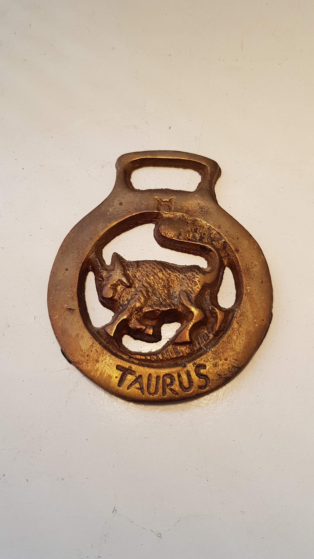 Vintage Horse Brass - Taurus - Bull - Etsy