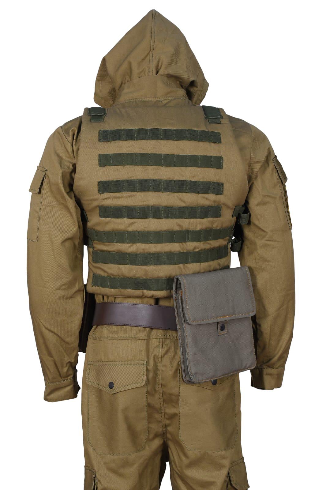 Zone Stalker Tactical Jumpsuit– Combat Canvas Suit With Leather Gear - Etsy