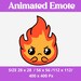 Animated Twitch Emote Cute Flame Emote Angry Fire Emote Burn Emote for ...