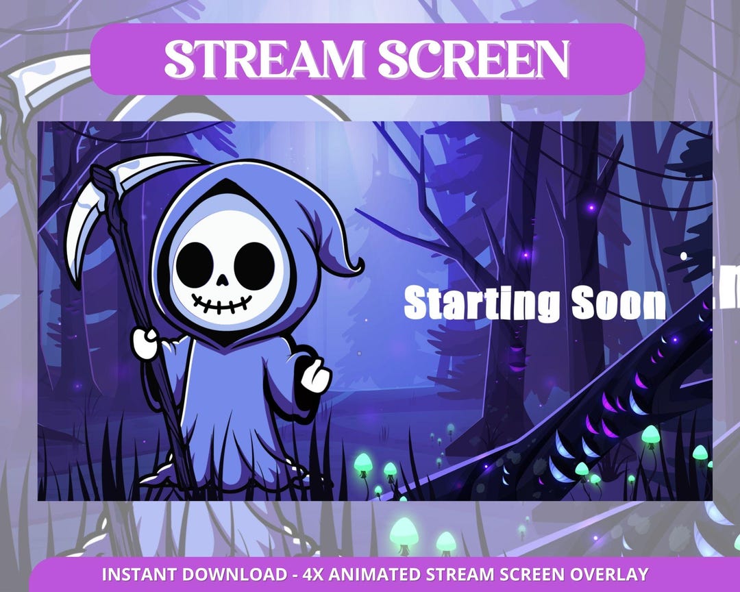 Ghost Face Overlay Thumbs up Stream Screens Grim Reaper – MP4 Animated ...