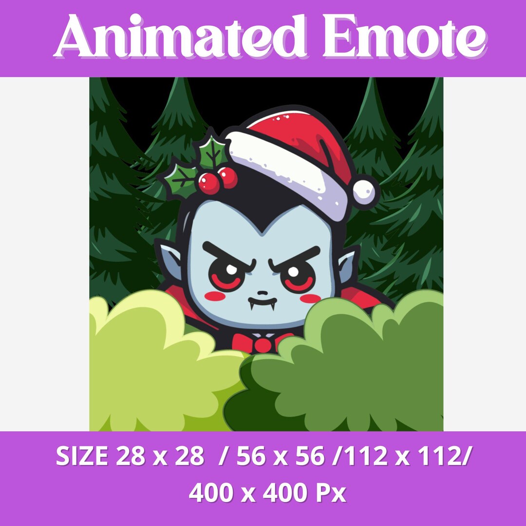 Animated Hidden Dracula Emote for Twitch & Discord Holiday Vampire ...
