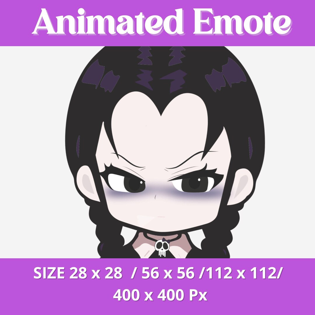 Animated Sighing Wednesday Emote for Twitch and Discord Animated Nope ...