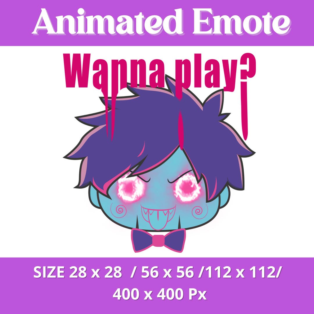 Animated Twitch Emote Scary Ghostie With Knife Wanna Play Scary Face ...