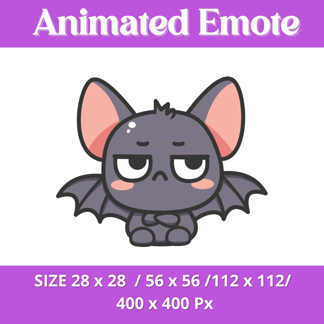 Cute Animated Vampire Bat Emote – IDC Reaction Emote for Twitch ...
