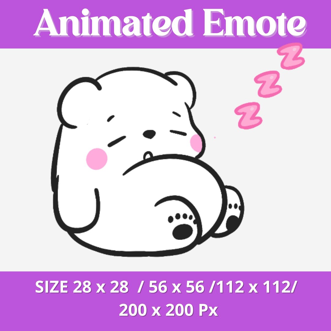 Animated Bear Emote /sleep Emote Twich Dicscor Bear Sleep Emote - Etsy