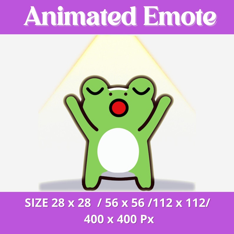 Animate Emote Illuminated Frog Emote for Twitch Kick Discord Twitch on ...
