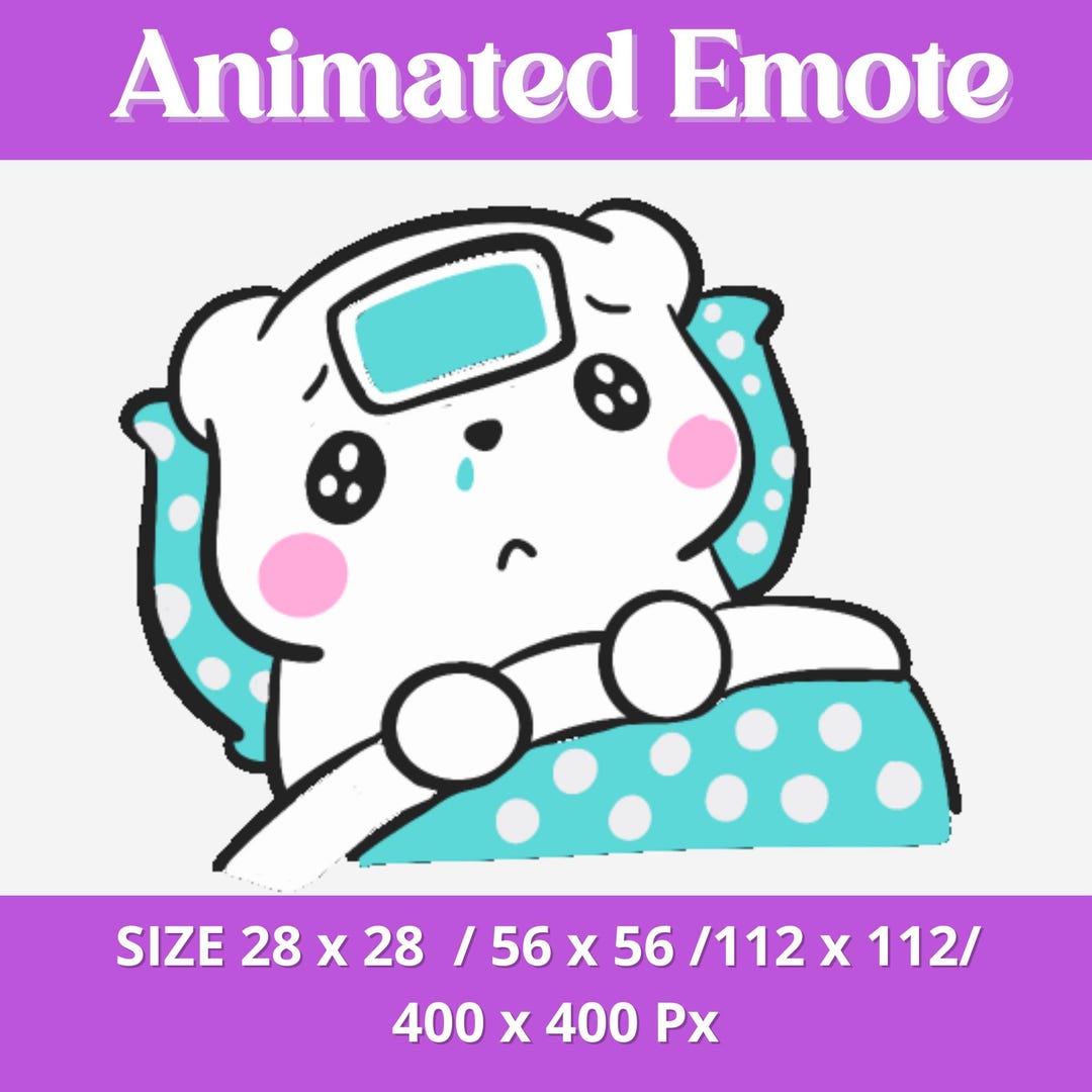 Animated Bear Emote / Sick Emote Bear Sick - Etsy