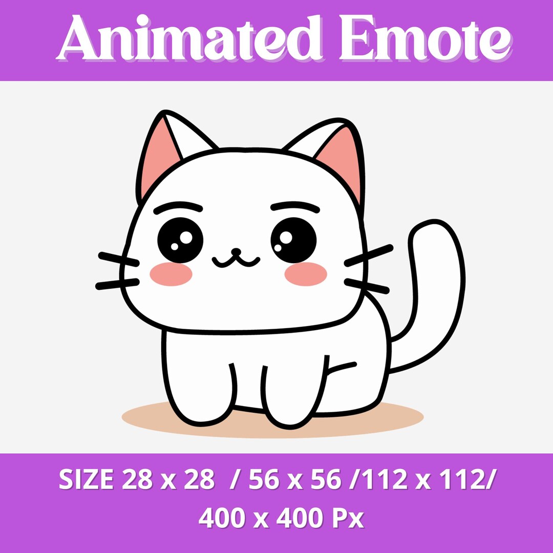 Animated Emoted Cat Emote Emote for Twitch Emote for Dicscor Cat Shut ...