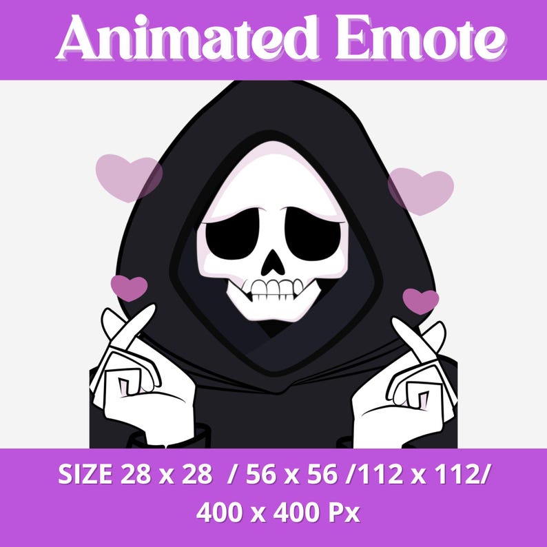 Animated Twitch Emote Scary Ghostie Face With Knife, Kawaii Ghostface ...