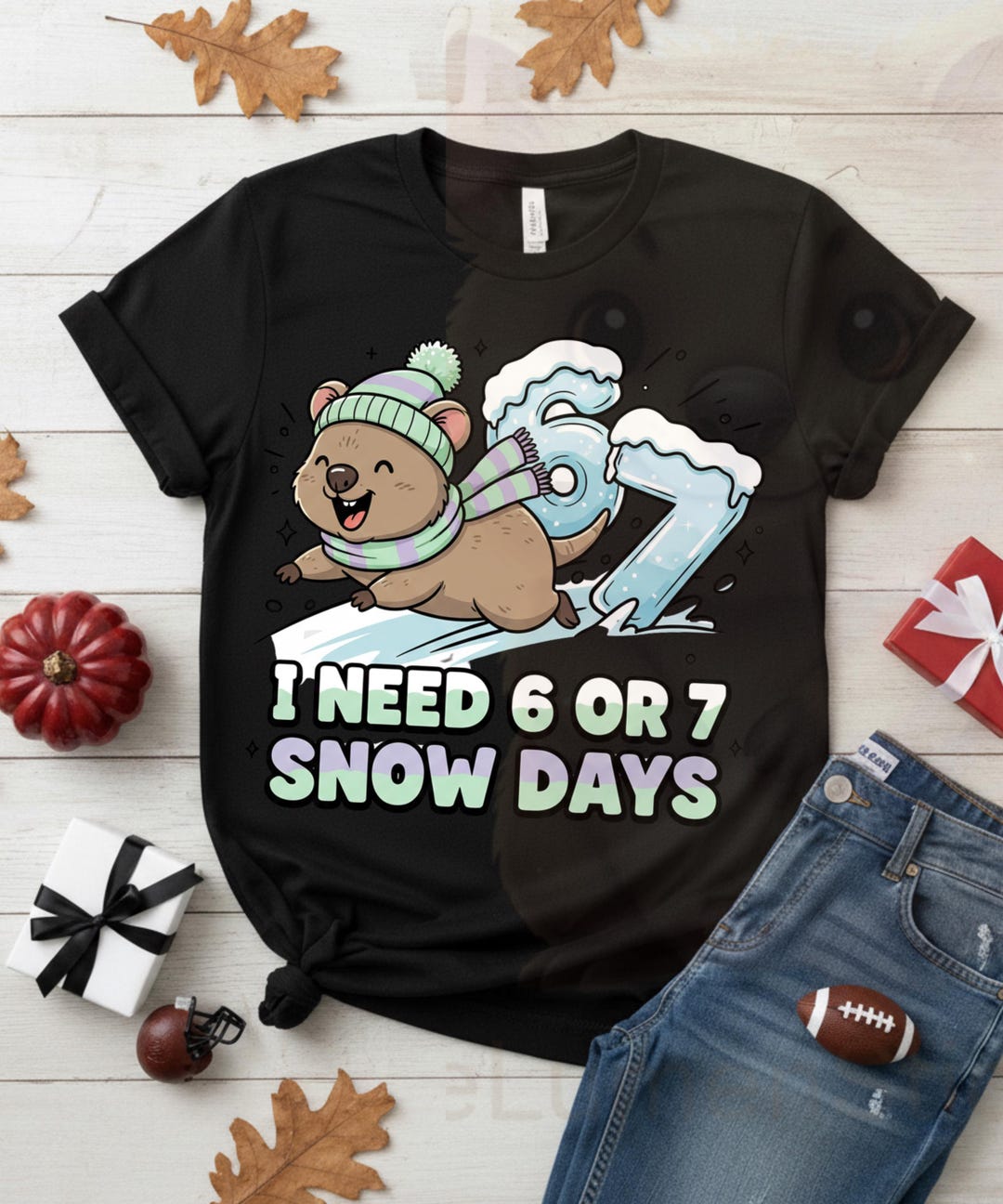 Quokka Winter 67 Snow Day Graphic • Kawaii Ice Number Clipart • Digital ...