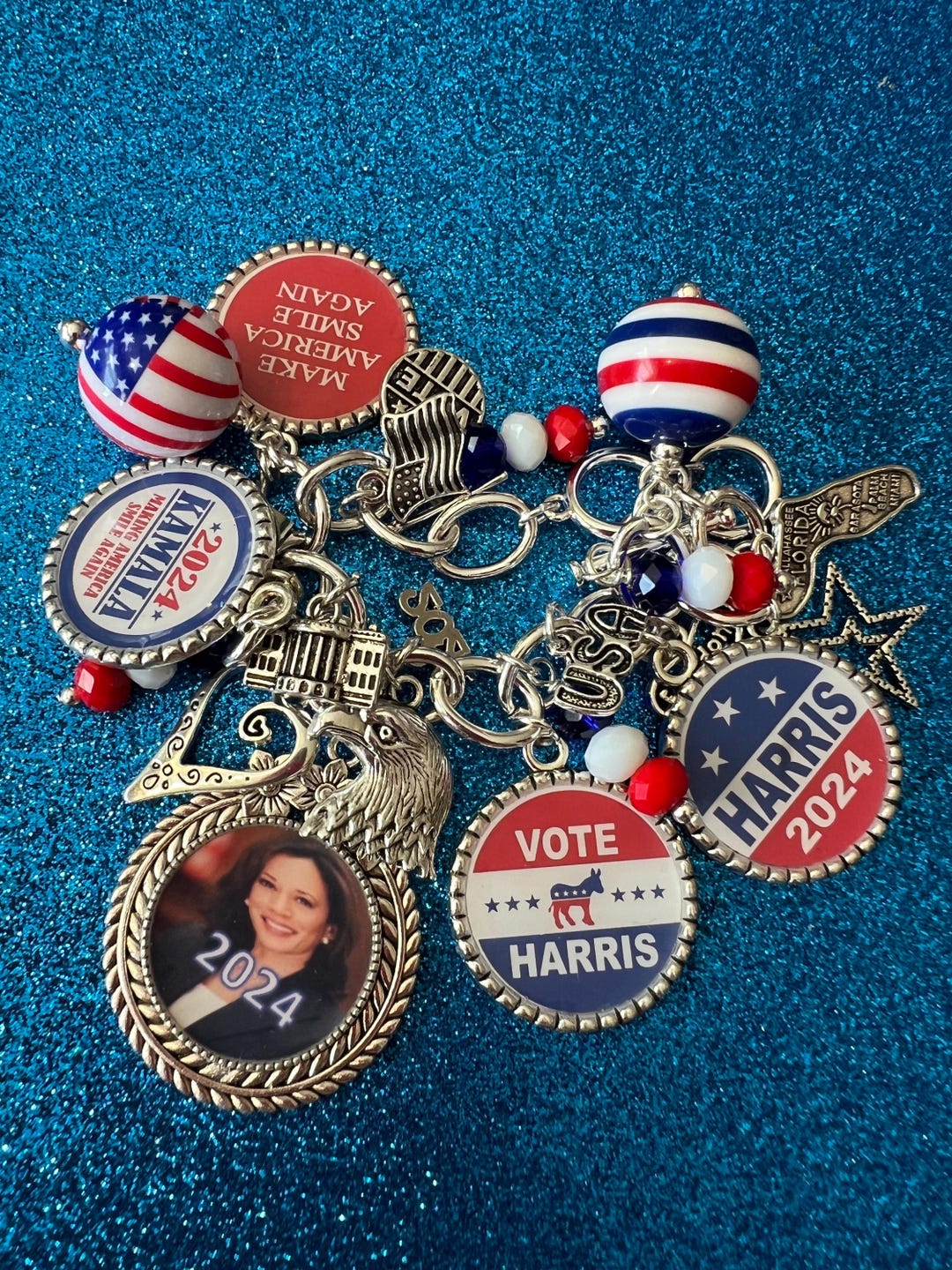 Kamala Harris Democratic Presidential Bracelet, Big, Bold, Beautiful ...