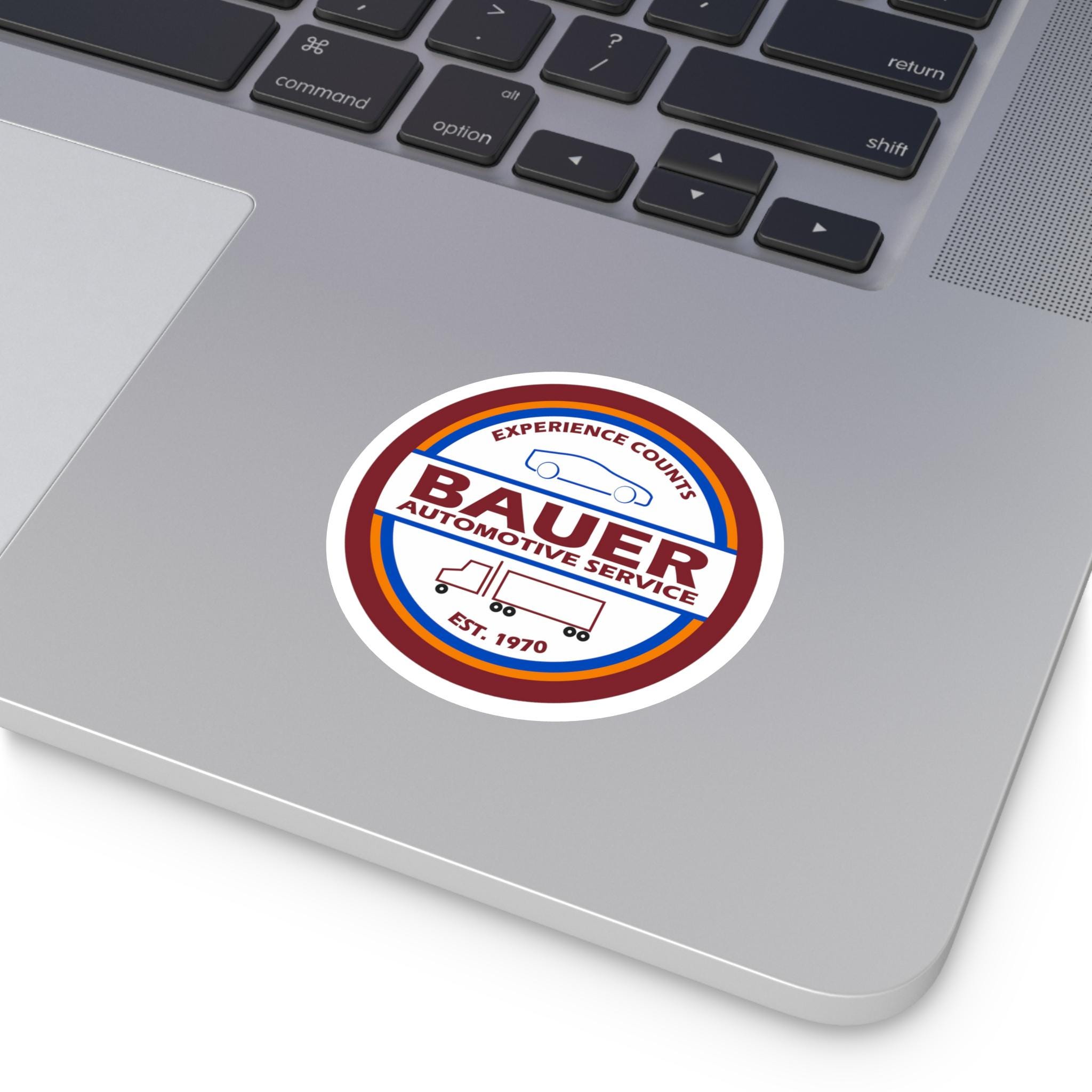 Bauer Automotive Logo Round Stickers, Indooroutdoor - Etsy