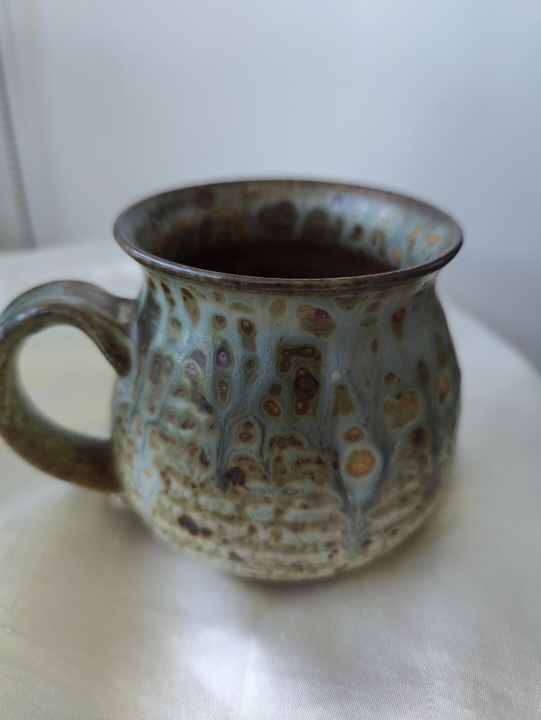 Vintage Robertson Pottery Blue Drip Glaze Mug Handmade Coffee Cup - Etsy