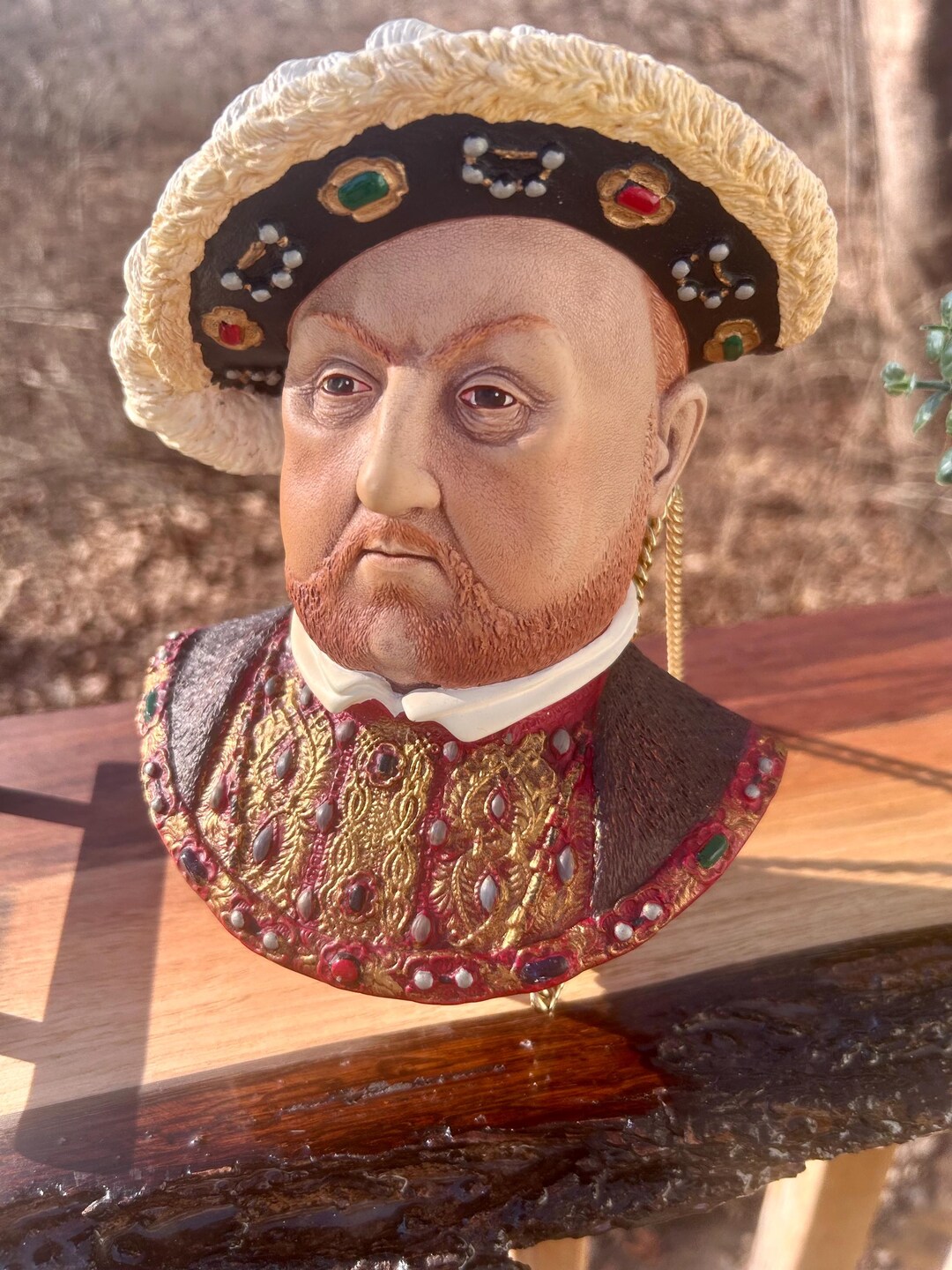 King Henry the 8th-bossons London-chalkware Head. Original Tag. - Etsy