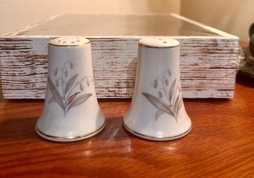 Vintage Salt & Pepper Shakers-kaysons Fine China “golden Rhapsody.” - Etsy