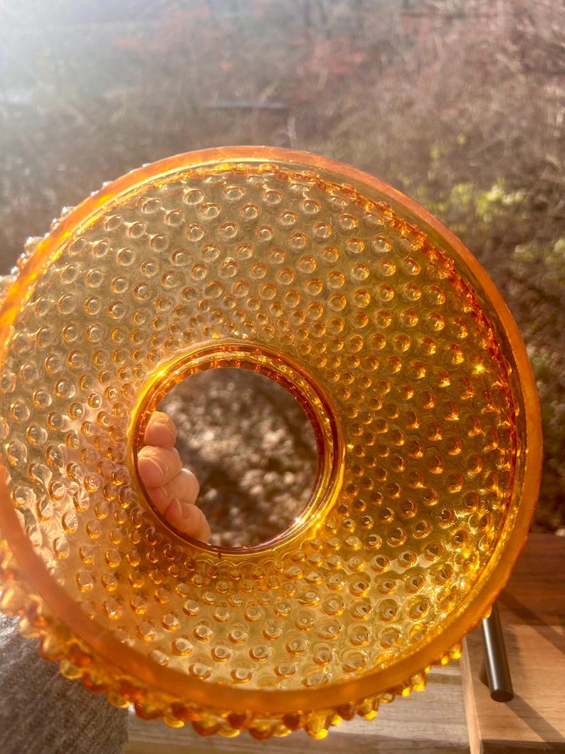 Vintage Amber Hobnail Glass Lamp Globes-shades. Sold as Set of 2. - Etsy