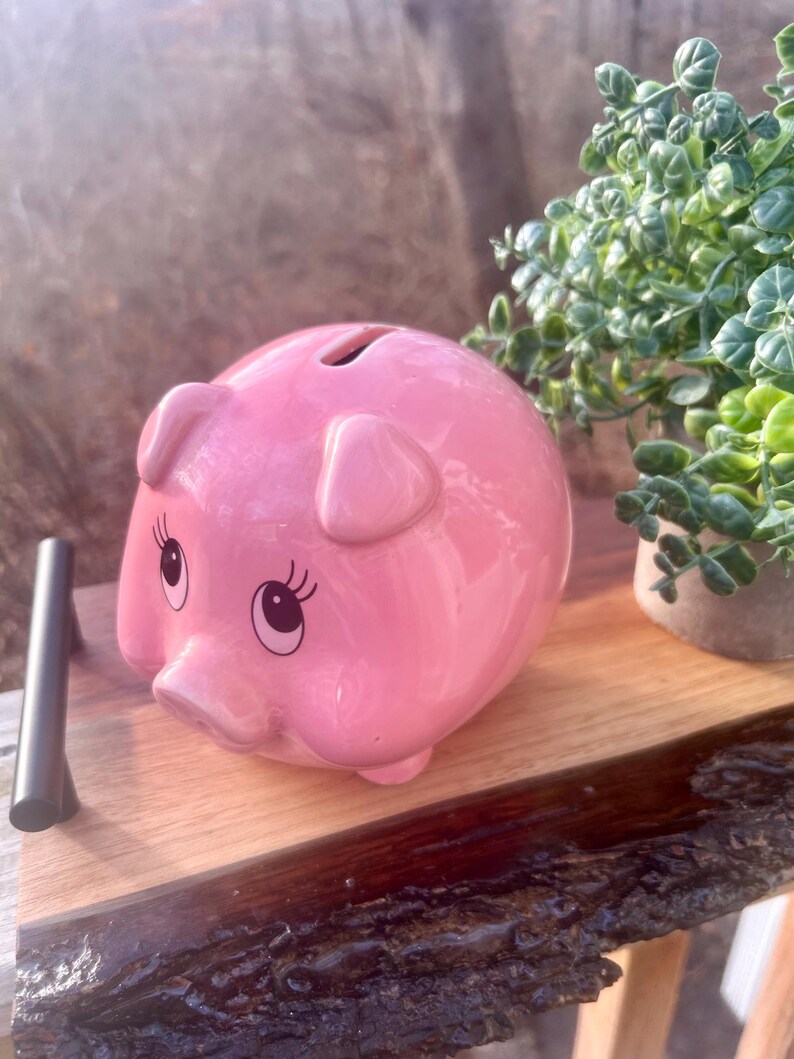 Vintage Pink Piggy Bank From 80’s or 90’s. - Etsy