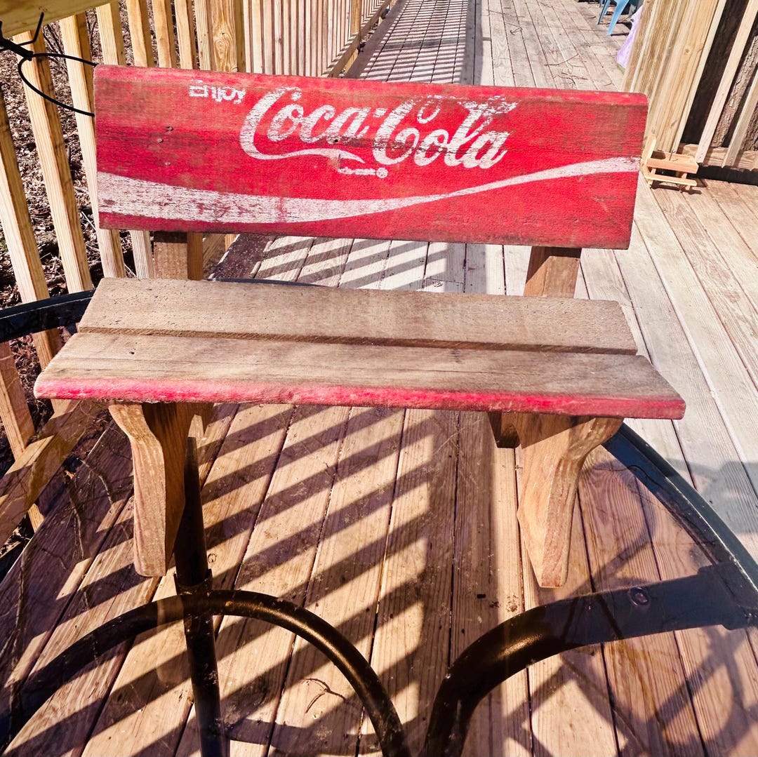 Coca Cola Vintage Carton Turned Small Bench-could Be for Dolls or ...