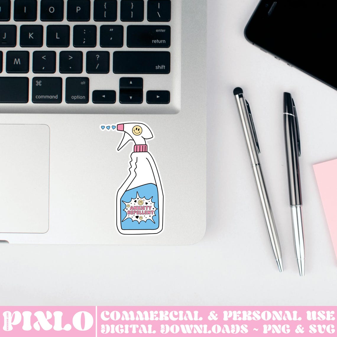 Anxiety Repellent Png Svg, Mental Health Png Svg, Cute Anxiety Spray ...