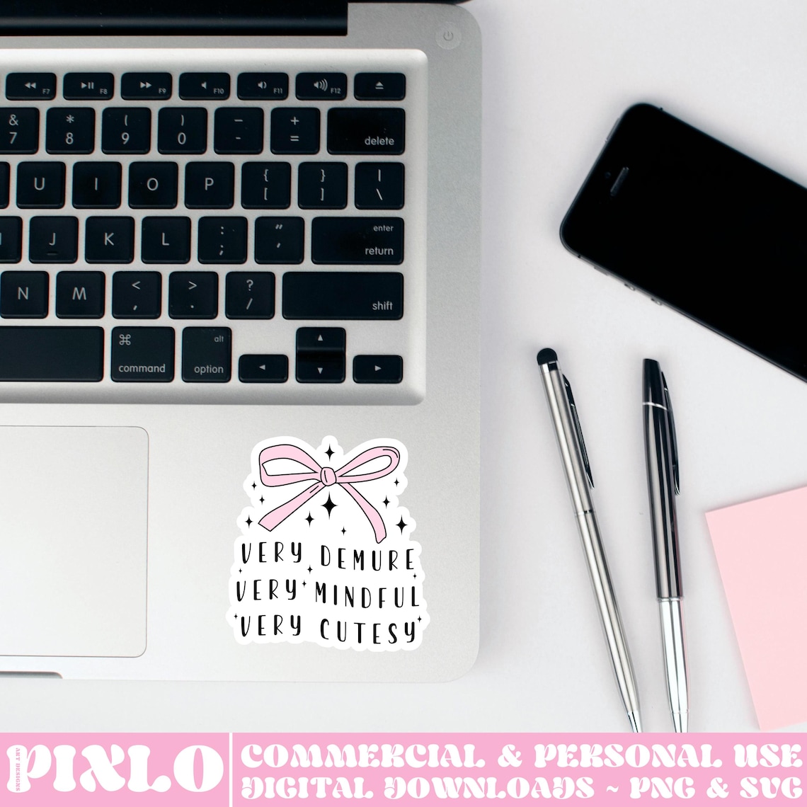 Very Demure Very Mindful Very Cutesy Png Svg, Demure Sticker Png ...