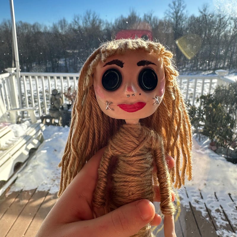 Button Eye Doll - Etsy
