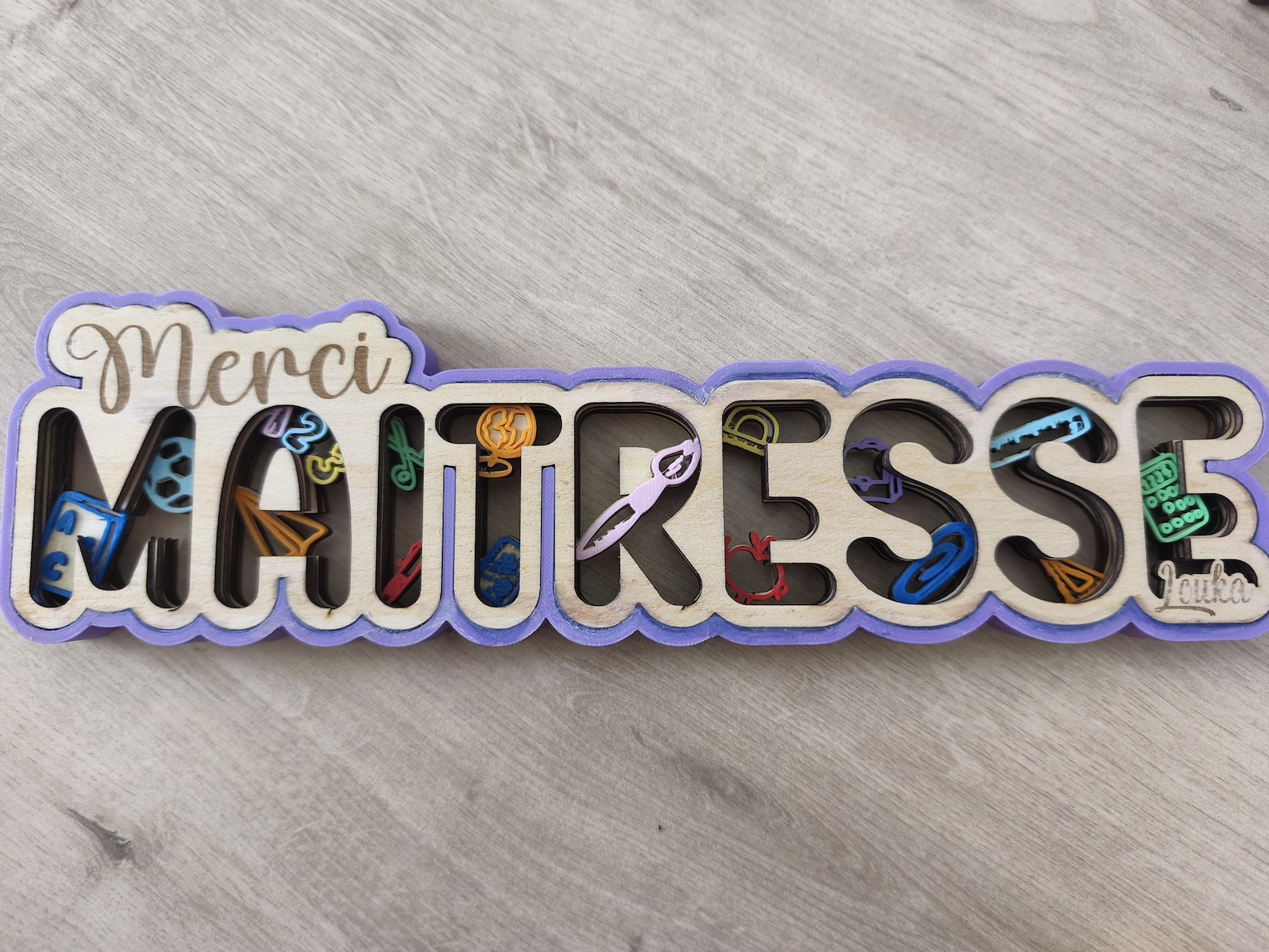 Personalized 3D Thank You Teacher Plaque – End of School Year Gift ...