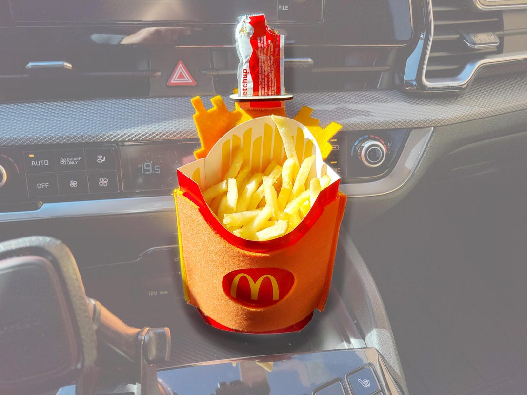Felt French Fries Car Vent Holder - Whimsical Ketchup Organizer - Etsy
