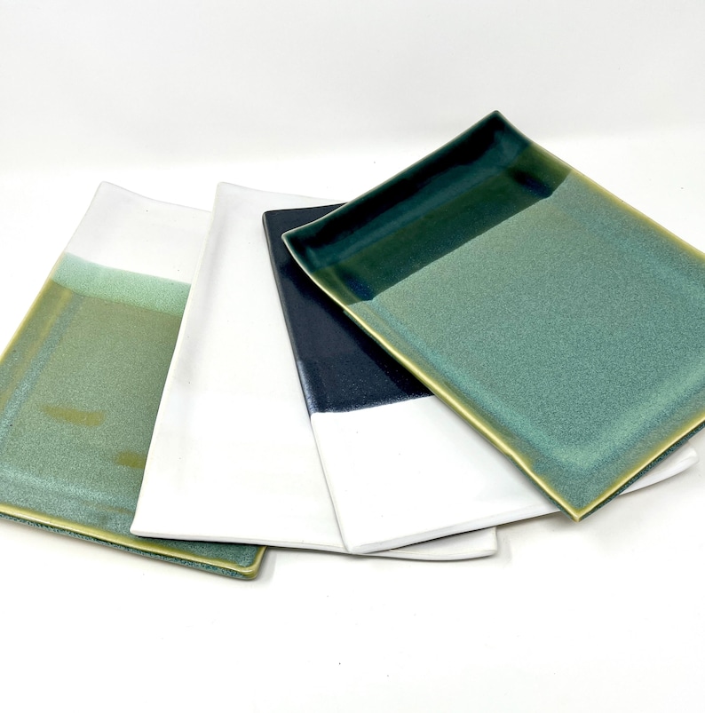 Ceramic Plates-stoneware Trays-handmade Tableware-rectangle Plates ...