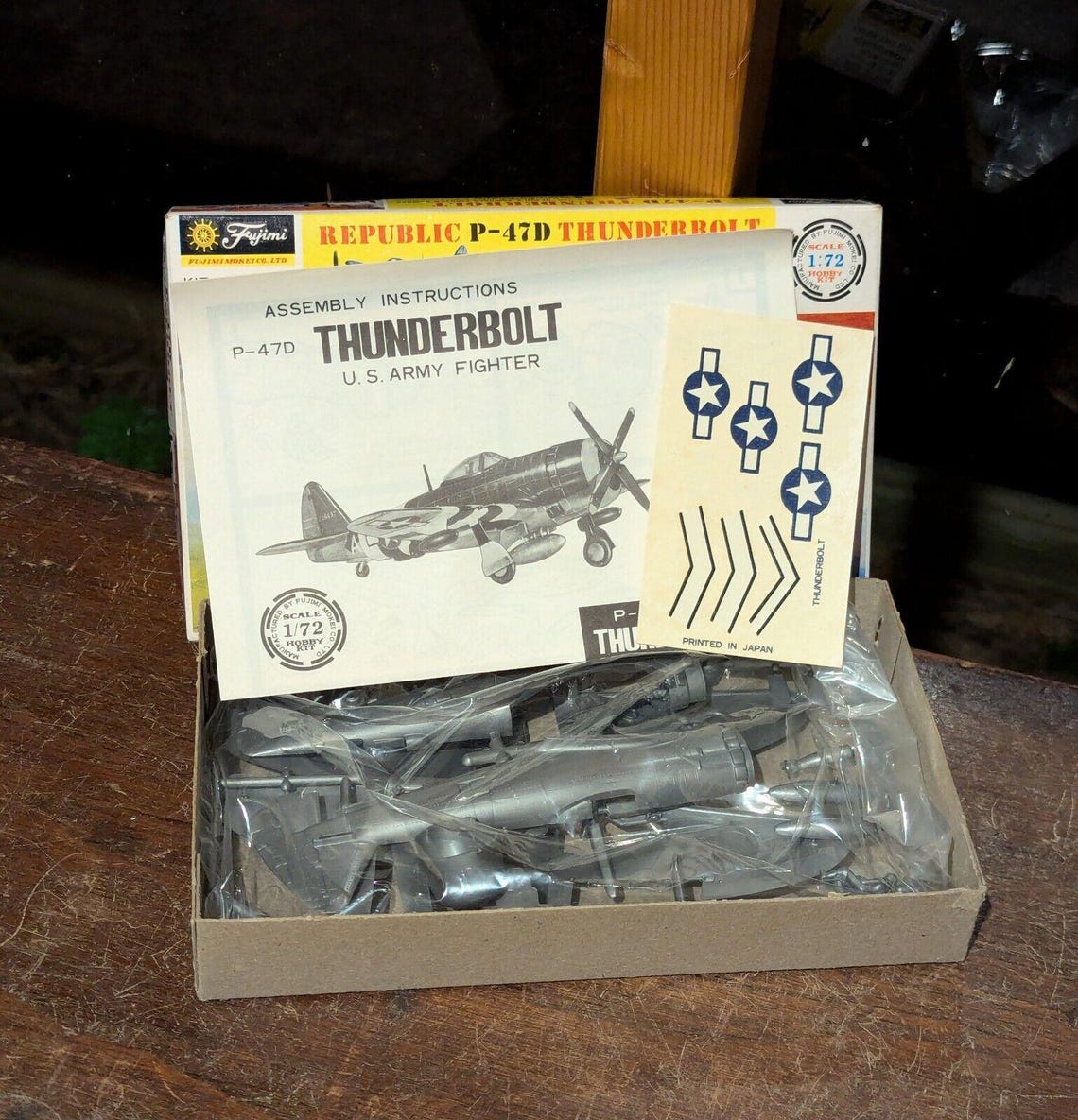 VINTAGE Fujimi P-47D Thunderbolt Model Aircraft Kit 1:72, 1967 - Etsy