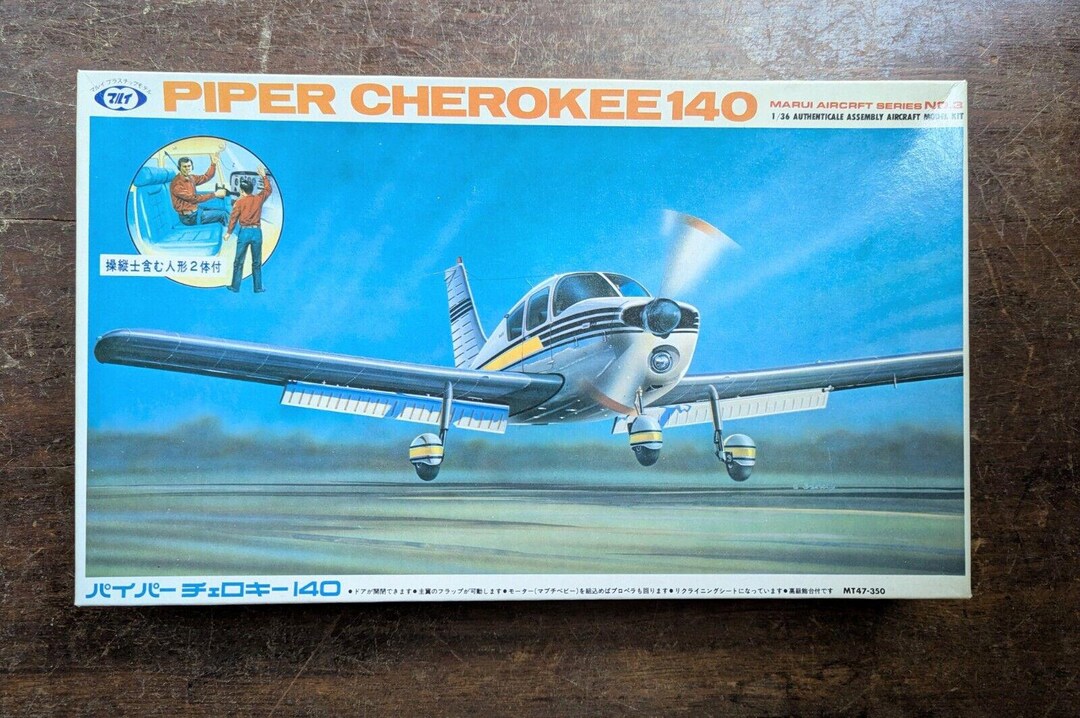 Very Rare Vintage Marui Piper Cherokee 140 Model Aircraft Kit 1:36 ...
