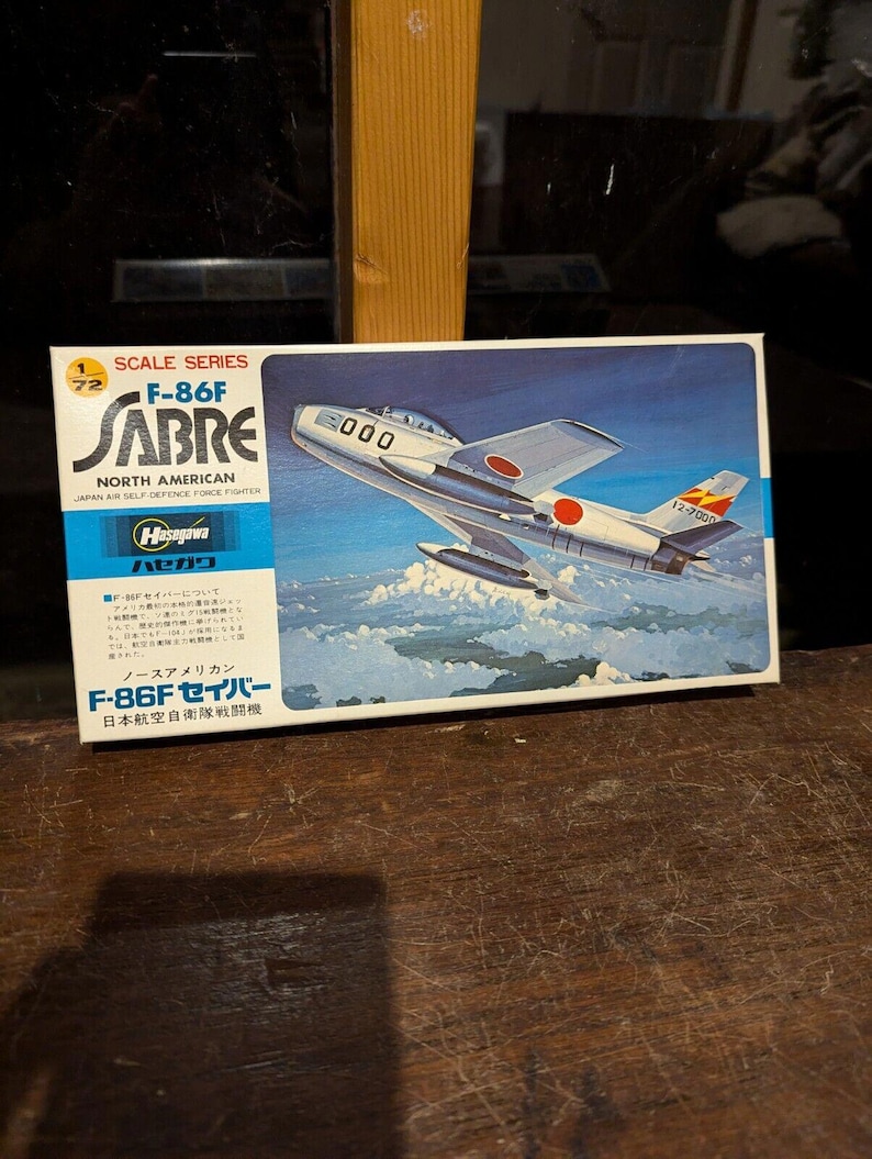 VINTAGE Hasegawa F-86F Sabre Model Aircraft Kit - 1:72, 1982 - Etsy